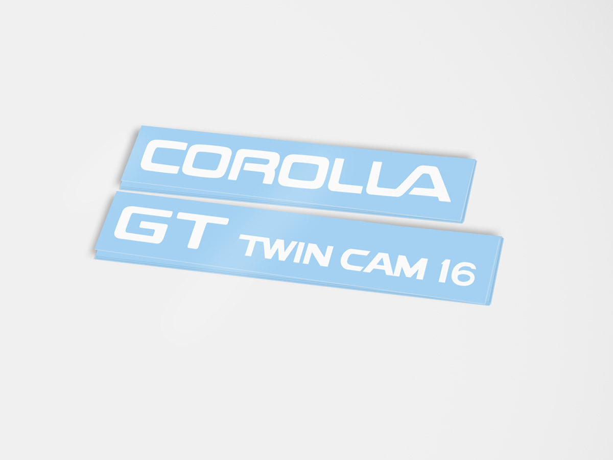 Toyota Corolla Levin Apex Twin Cam 16 AE86 grille full sticker set ...