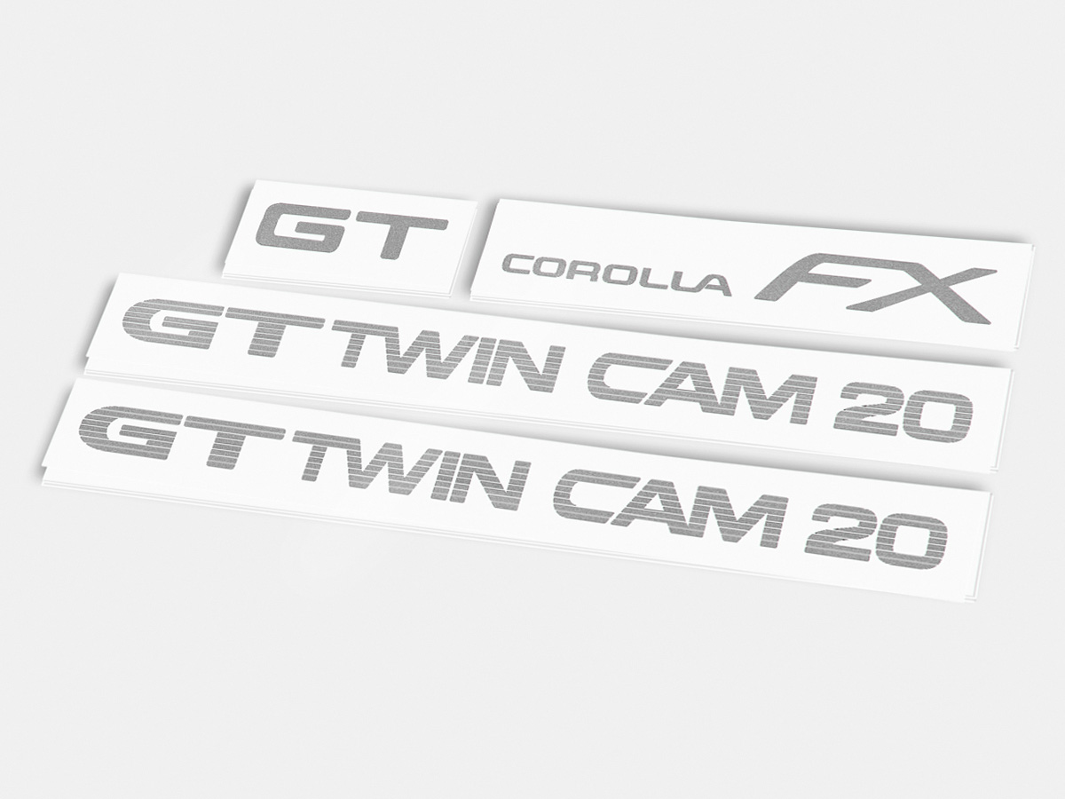 ae101 Corolla FX GT sticker set – Garage Sensei