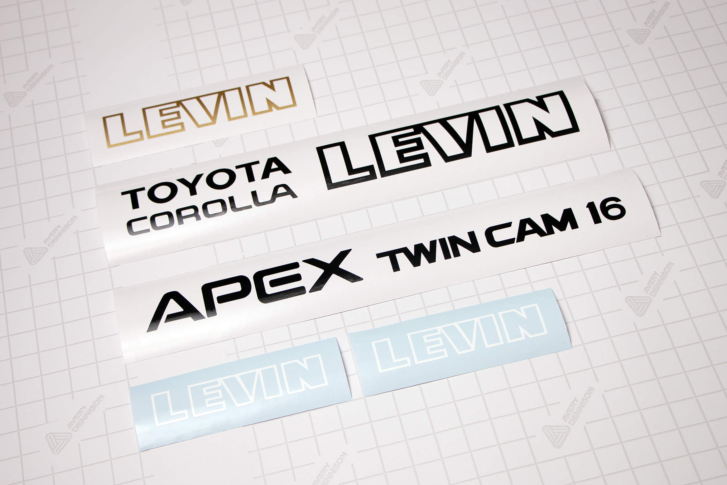 Toyota Corolla Levin Apex Twin Cam 16 AE86 grille full sticker set ...